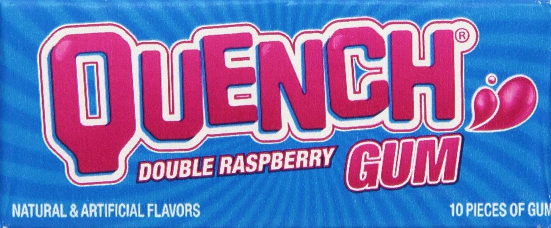 Quench Gum, Double Raspberry, 10 Count (Pack of 12) – ProLine Sports ...